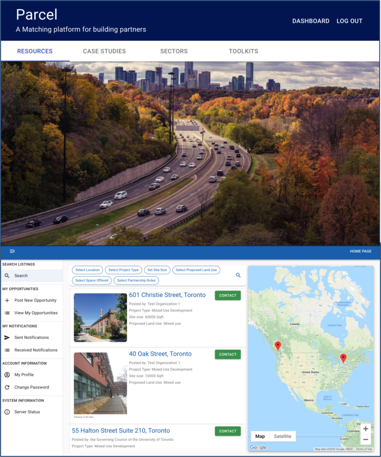 Parcel Matchmaking Platform » Infrastructure Institute